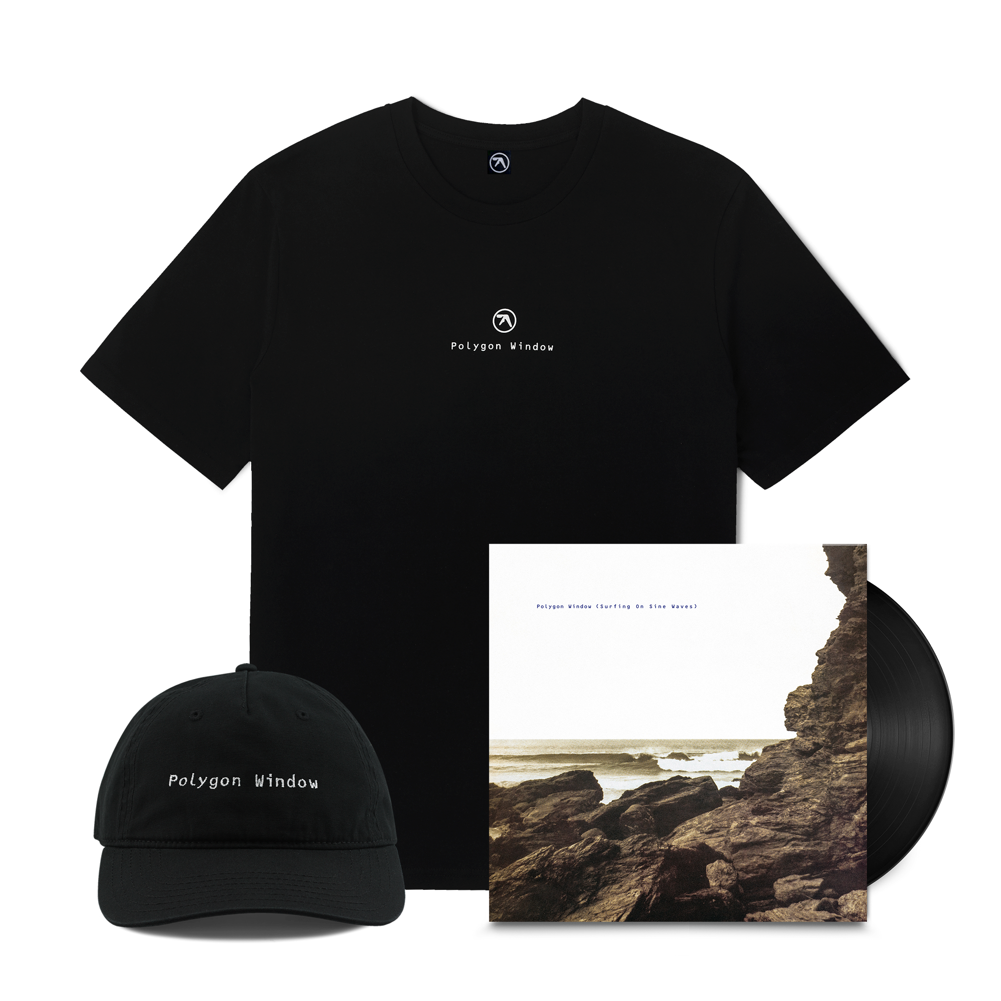 Polygon Window Vinyl + Black T-Shirt + Cap by Polygon Window - Merch - WARP